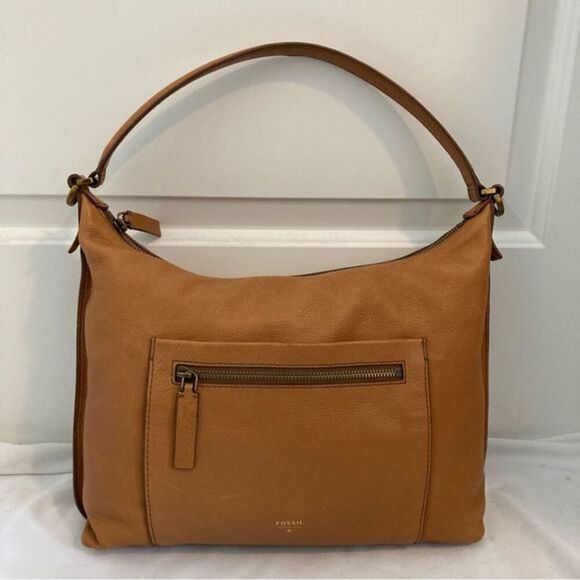 Fossil | Bags | Fossil Signature Ryder Acorn Leather Shoulder Bag ...